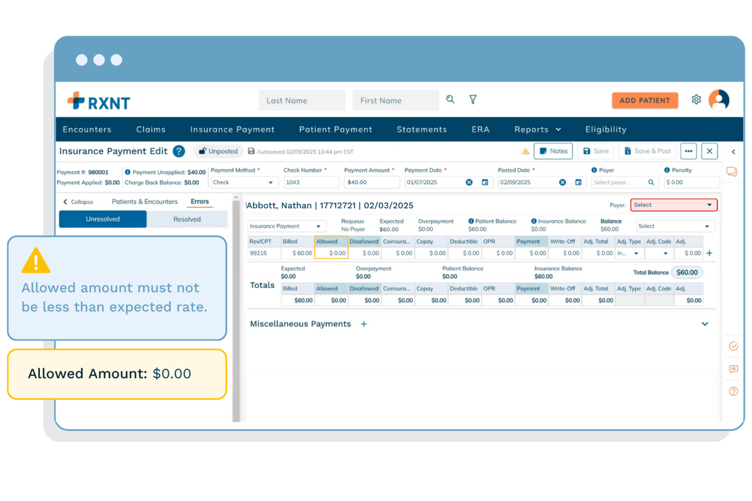 Insurance Payments | RXNT